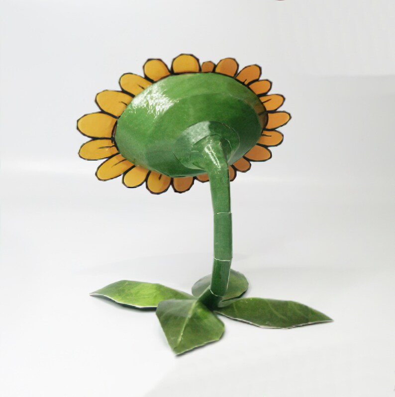 Papercraft Kit Smiley Sunflower Plant 3d Paper Model Crafting Kit PDF ...