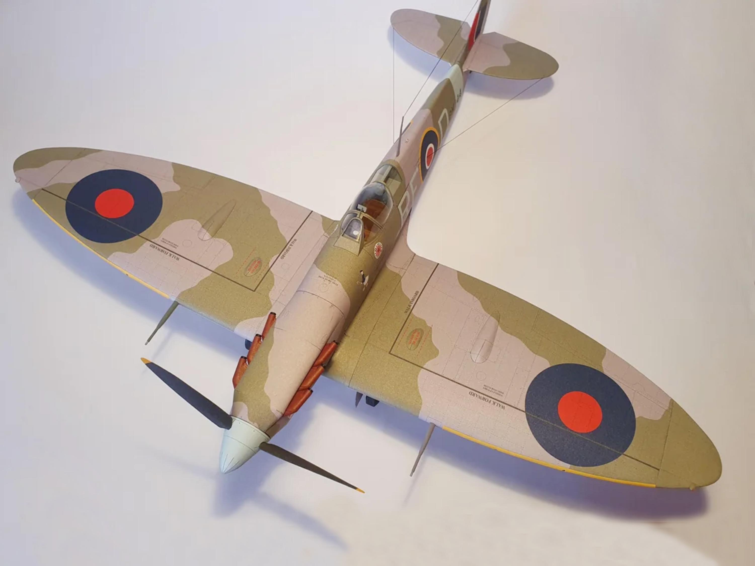 Papercraft Kit Supermarine Spitfire Airplane 3d Paper Model Crafting ...