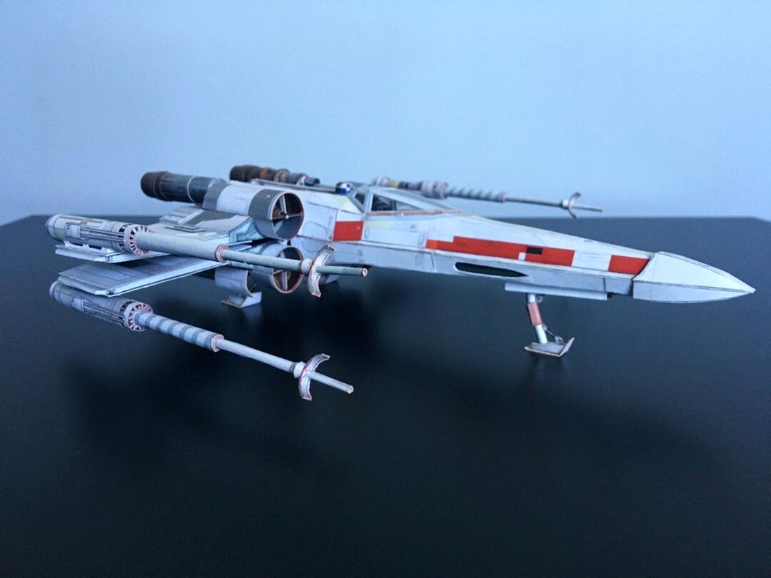 Papercraft X Wing Space Ship 3d Paper Model Crafting Kit PDF Plans DIY ...