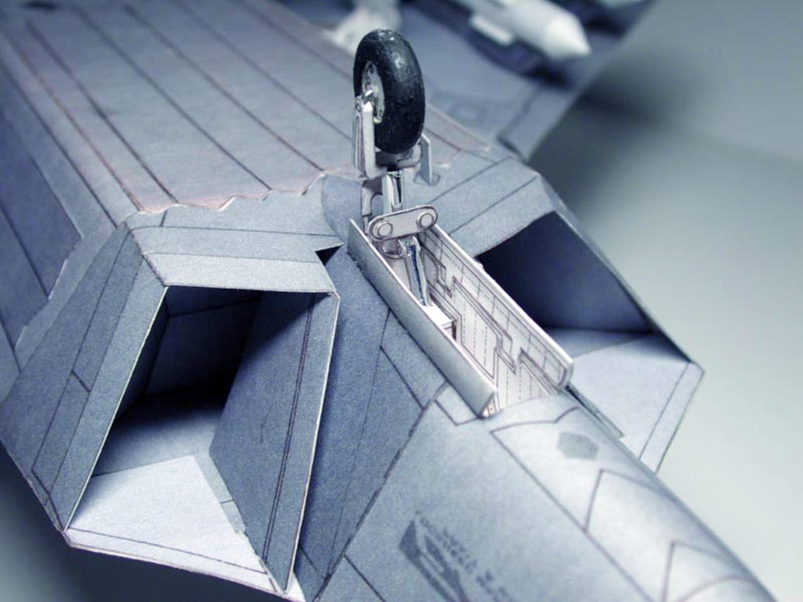 Papercraft Kit F-22 Raptor Airplane 3d Paper Model Crafting Kit PDF ...