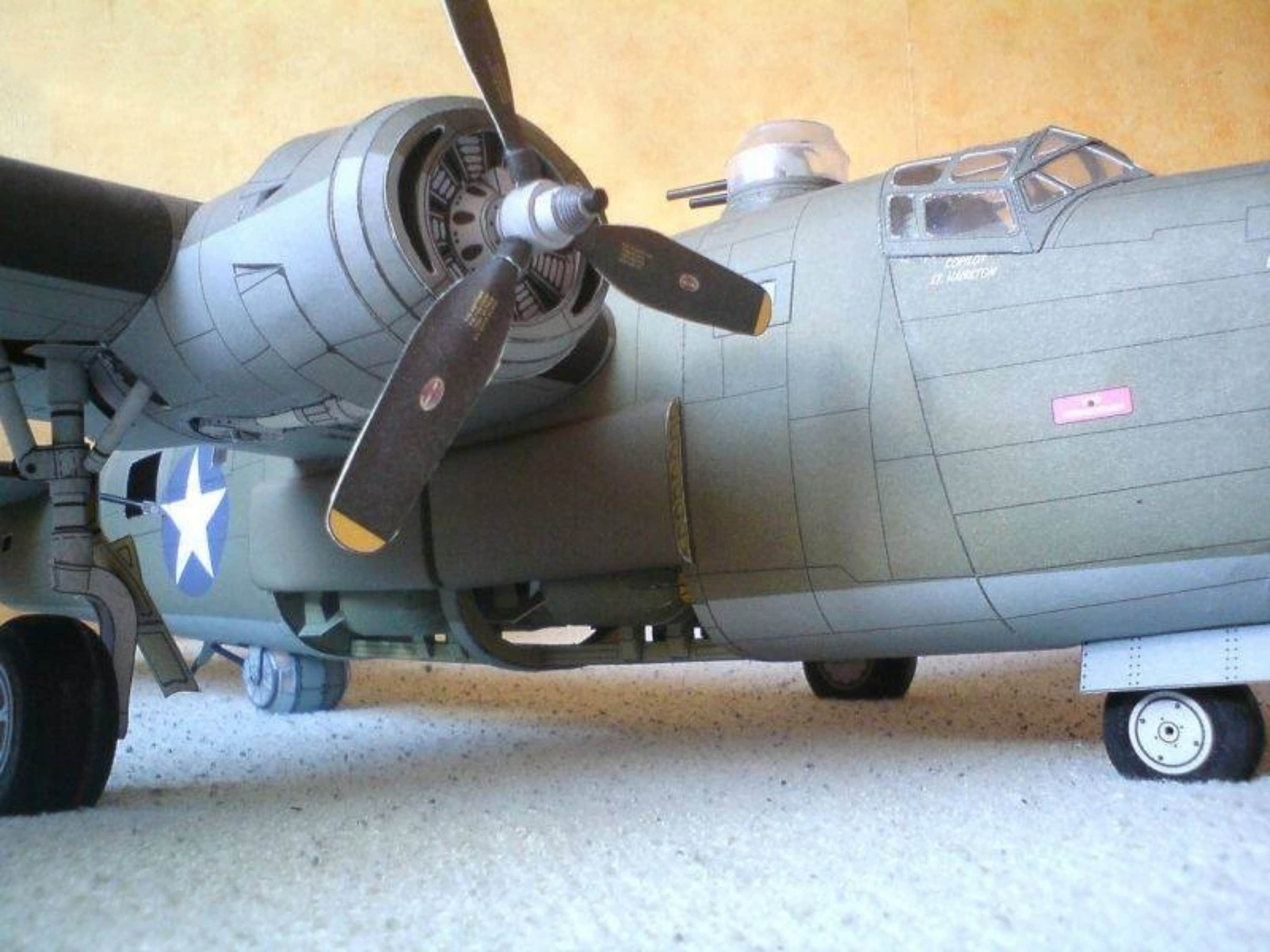 Papercraft Kit B-24 Liberator Airplane 3d Paper Model Crafting Kit PDF ...