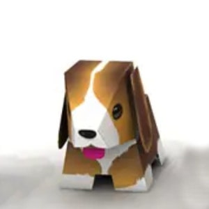 Papercraft Kit Puppies 3d Paper Model Crafting Kit PDF Plans to Print ...
