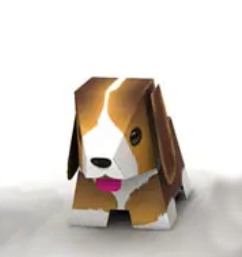 Papercraft Kit Puppies 3d Paper Model Crafting Kit PDF Plans to Print ...