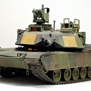 Papercraft Kit M1A2 Abrams Tank 3d Paper Model Crafting Kit PDF Plans ...