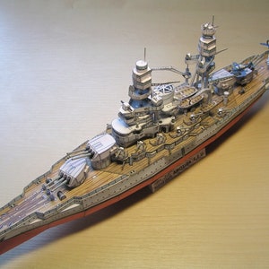 Papercraft Kit USS Arizona Battleship 3d Paper Model Crafting Kit PDF ...