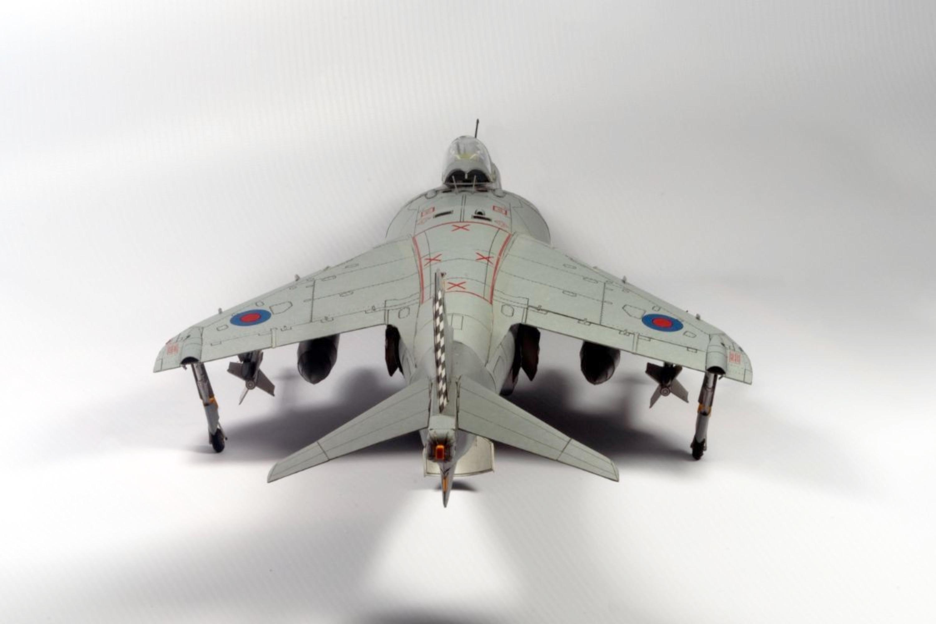 Papercraft Kit Harrier Jet 3d Paper Model Crafting Kit PDF Plans DIY ...