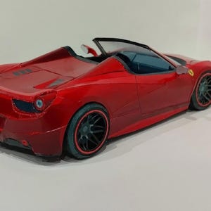 Papercraft Kit Ferrari 458 Italia Car 3d Paper Model Crafting Kit PDF ...
