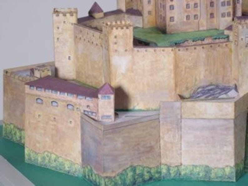 Papercraft Kit Hohensalzburg Fortress 3d Paper Model Crafting Kit PDF ...