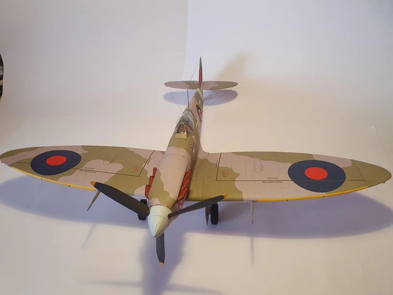 Papercraft Kit Supermarine Spitfire Airplane 3d Paper Model Crafting ...
