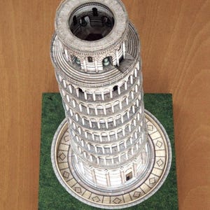 Papercraft Kit Leaning Tower of Pisa Italy Bell Tower 3d Paper Model ...