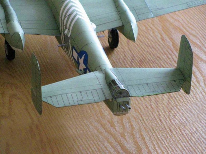 Papercraft Kit B-25 Mitchell Airplane 3d Paper Model Crafting Kit PDF ...