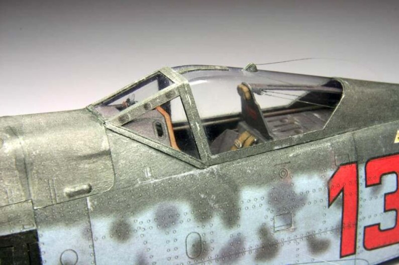 Papercraft Kit Focke-wulf Fw190 Detailed Airplane 3d Paper Model ...