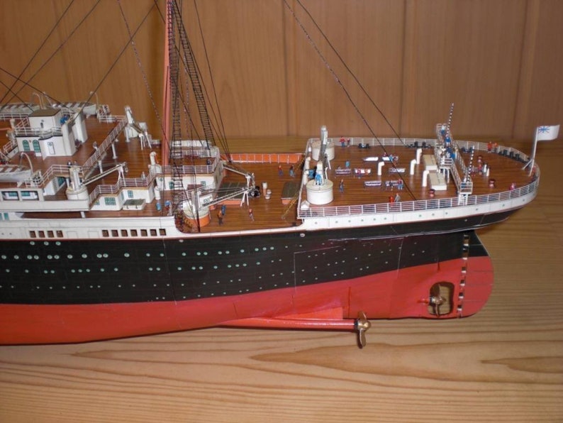 Papercraft Kit Titanic Ship 3d Paper Model Crafting Kit PDF Plans DIY ...
