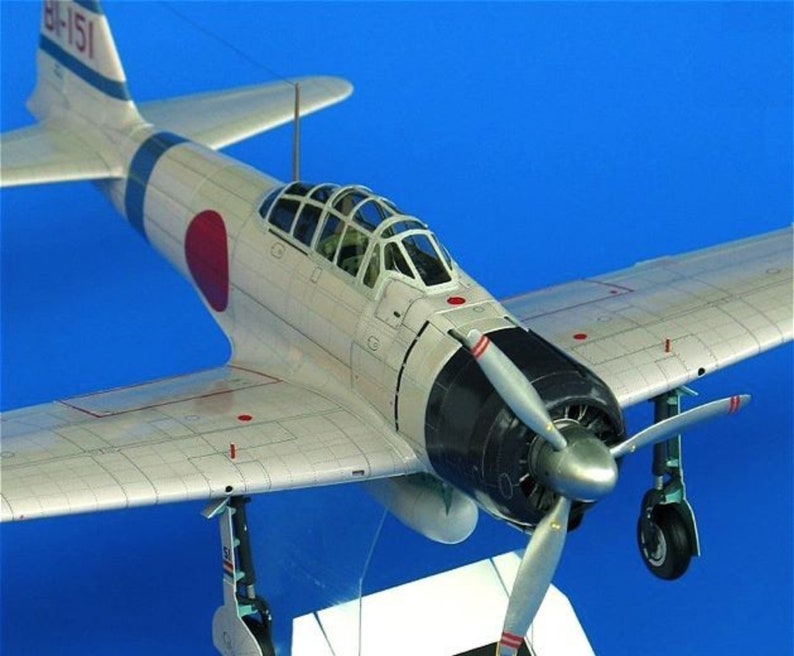 Papercraft Kit Zero-sen A6M2 Airplane 3d Paper Model Crafting PDF DIY ...