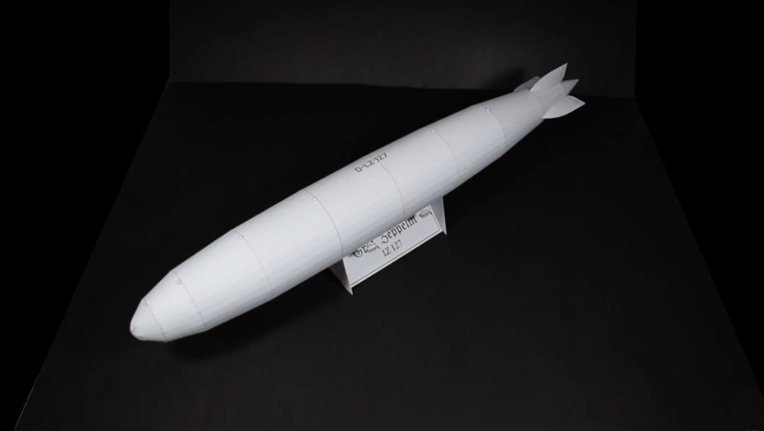 Papercraft Kit Zeppelin 3d Paper Model Crafting Kit PDF Plans to Print ...