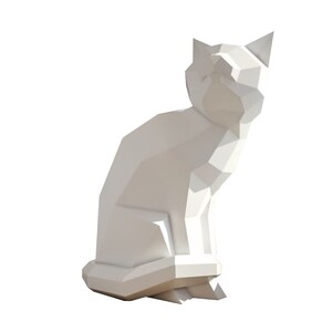 Papercraft Kit Cat 3d Paper Model Crafting Kit PDF Plans to Print Cut ...