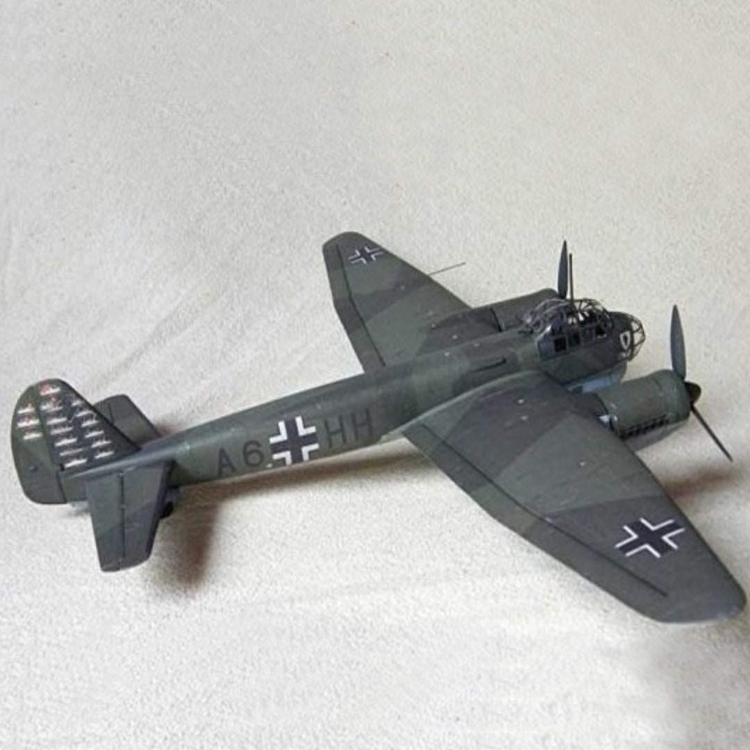 Papercraft Kit Ju 88 Junkers Airplane 3d Paper Model Crafting Kit PDF ...