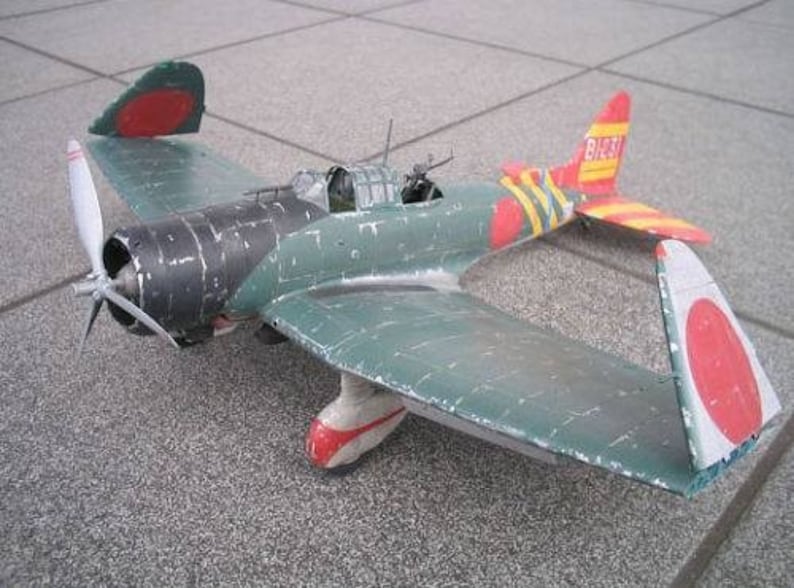 Papercraft Kit Aichi D3A Val Airplane 3d Paper Model Crafting Kit PDF ...