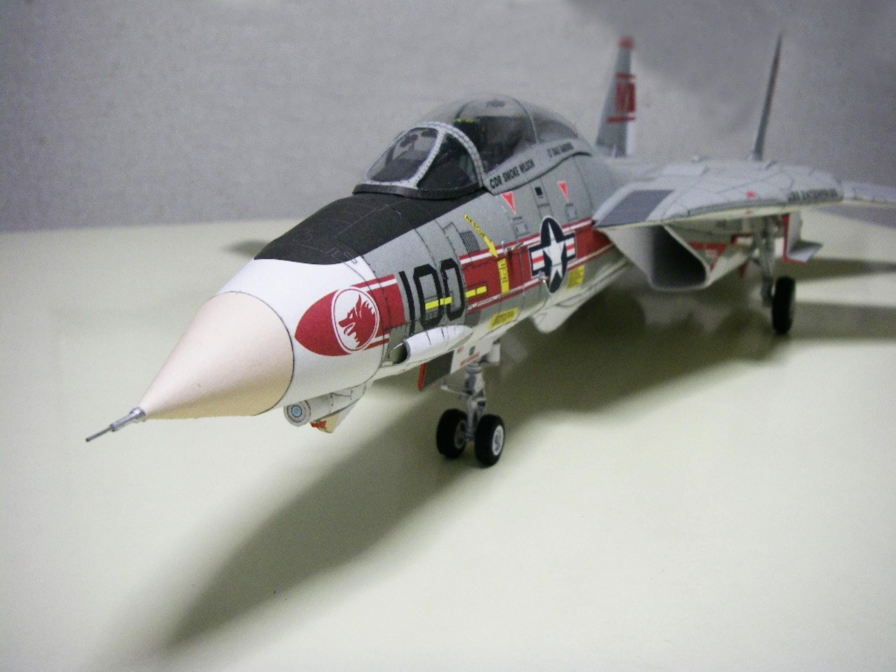 Papercraft Kit F-14A Tomcat Airplane 3d Paper Model Crafting Kit PDF ...