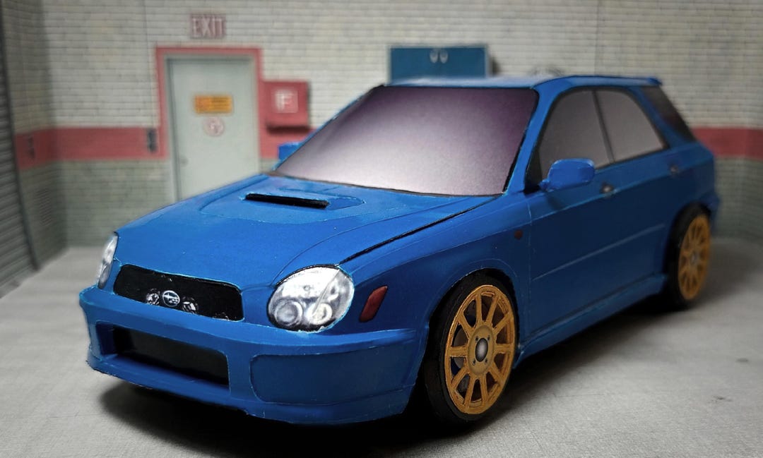Papercraft Kit Subaru Impreza Car 3d Paper Model Crafting Kit PDF Plans ...