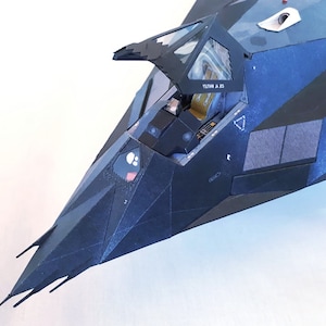 Papercraft Kit F-117 Nighthawk Plane 3d Paper Model Crafting Kit PDF ...