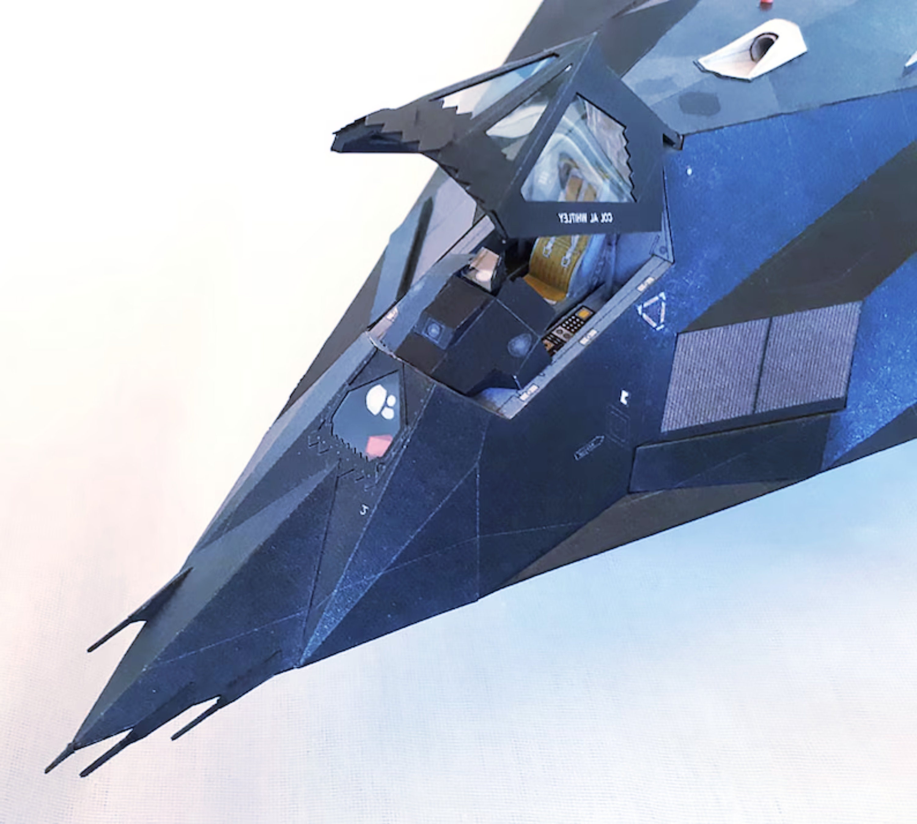 Papercraft Kit F-117 Nighthawk Plane 3d Paper Model Crafting Kit PDF ...