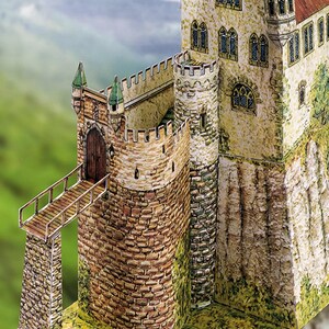 Papercraft Kit Lichtenstein Castle Baden-württemberg 3d Paper Model ...