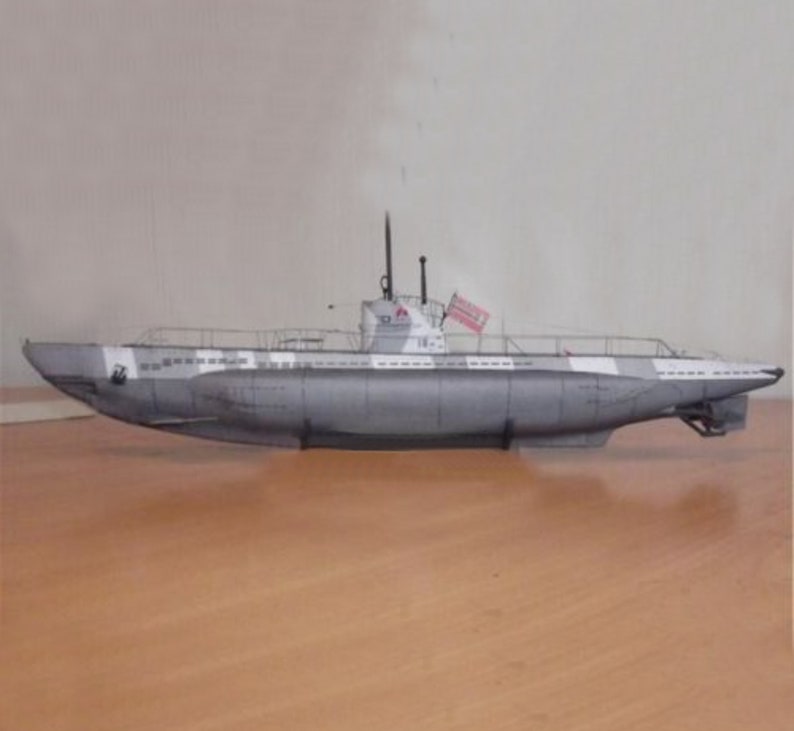 Papercraft Kit VII-D U-boat Submarine 3d Paper Model Crafting Kit PDF ...