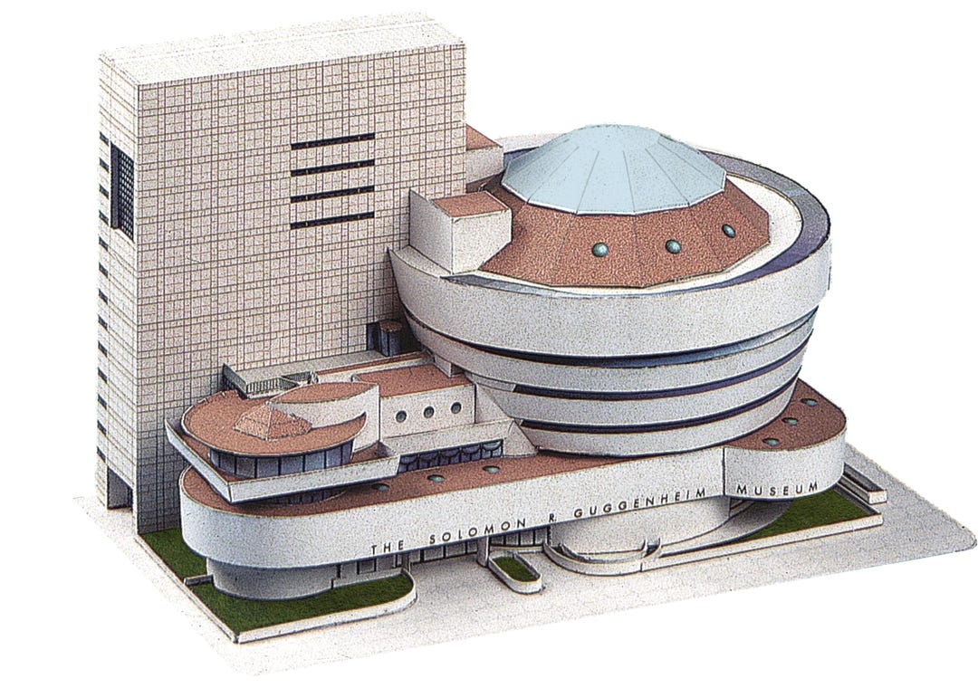 Papercraft Kit NYC Guggenheim Museum 3d Paper Model Crafting Kit PDF ...