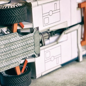 Papercraft Kit Rally Race Car 3d Paper Model Crafting Kit PDF Plans to ...