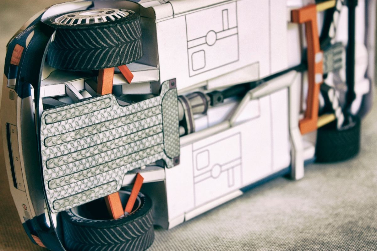 Papercraft Kit Rally Race Car 3d Paper Model Crafting Kit PDF Plans to ...