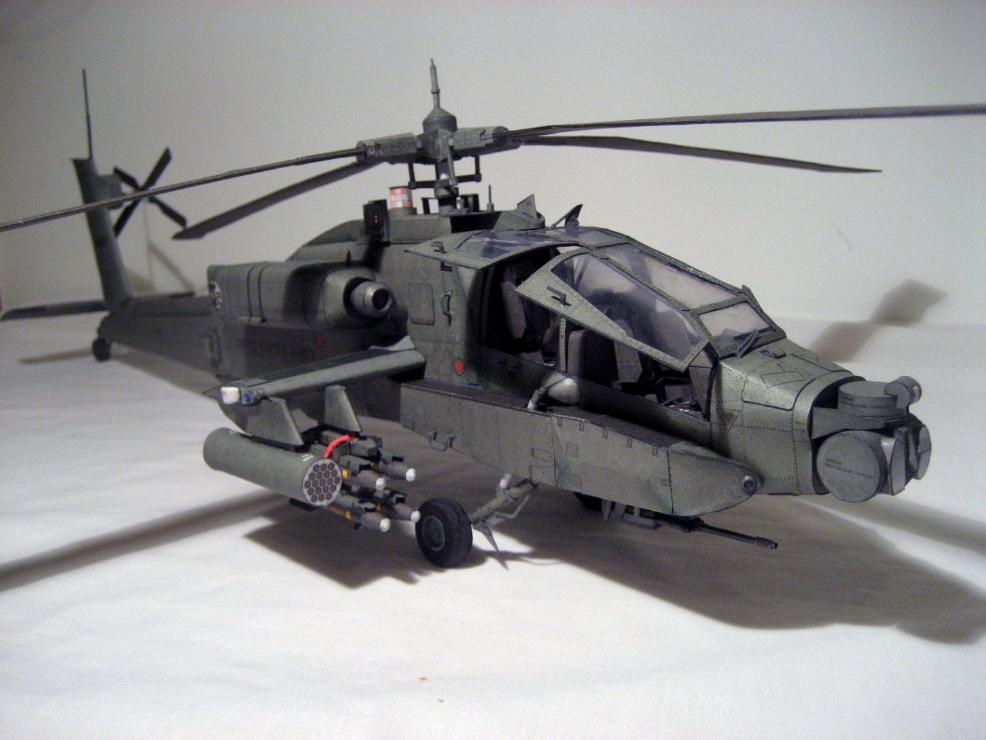 Papercraft Kit Apache Helicopter 3d Paper Model Crafting Kit PDF Plans ...