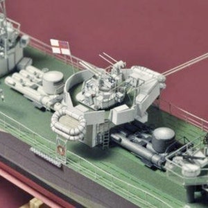 Papercraft Kit HMS Saumarez Destroyer 3d Paper Model Crafting Kit PDF ...