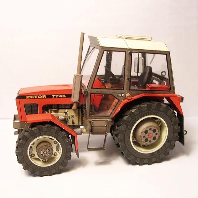Papercraft Kit Tractor 3d Paper Model Crafting PDF Plans DIY Template ...