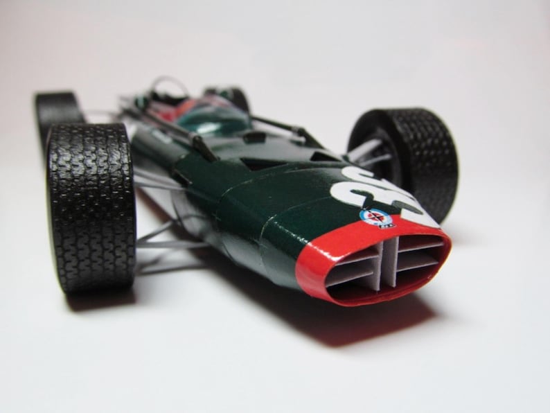 Papercraft Kit F1 BRM P83 Race Car 3d Paper Model Crafting Kit PDF ...