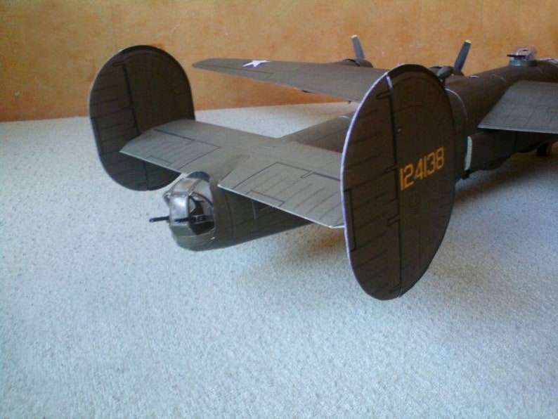 Papercraft Kit B-24 Liberator Airplane 3d Paper Model Crafting Kit PDF ...