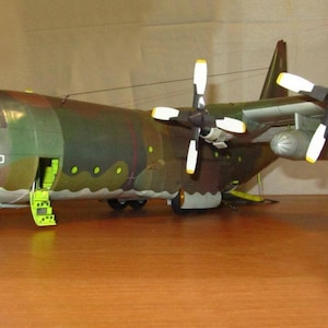 Papercraft Kit C-130 Hercules Airplane 3d Paper Model Crafting Kit PDF ...