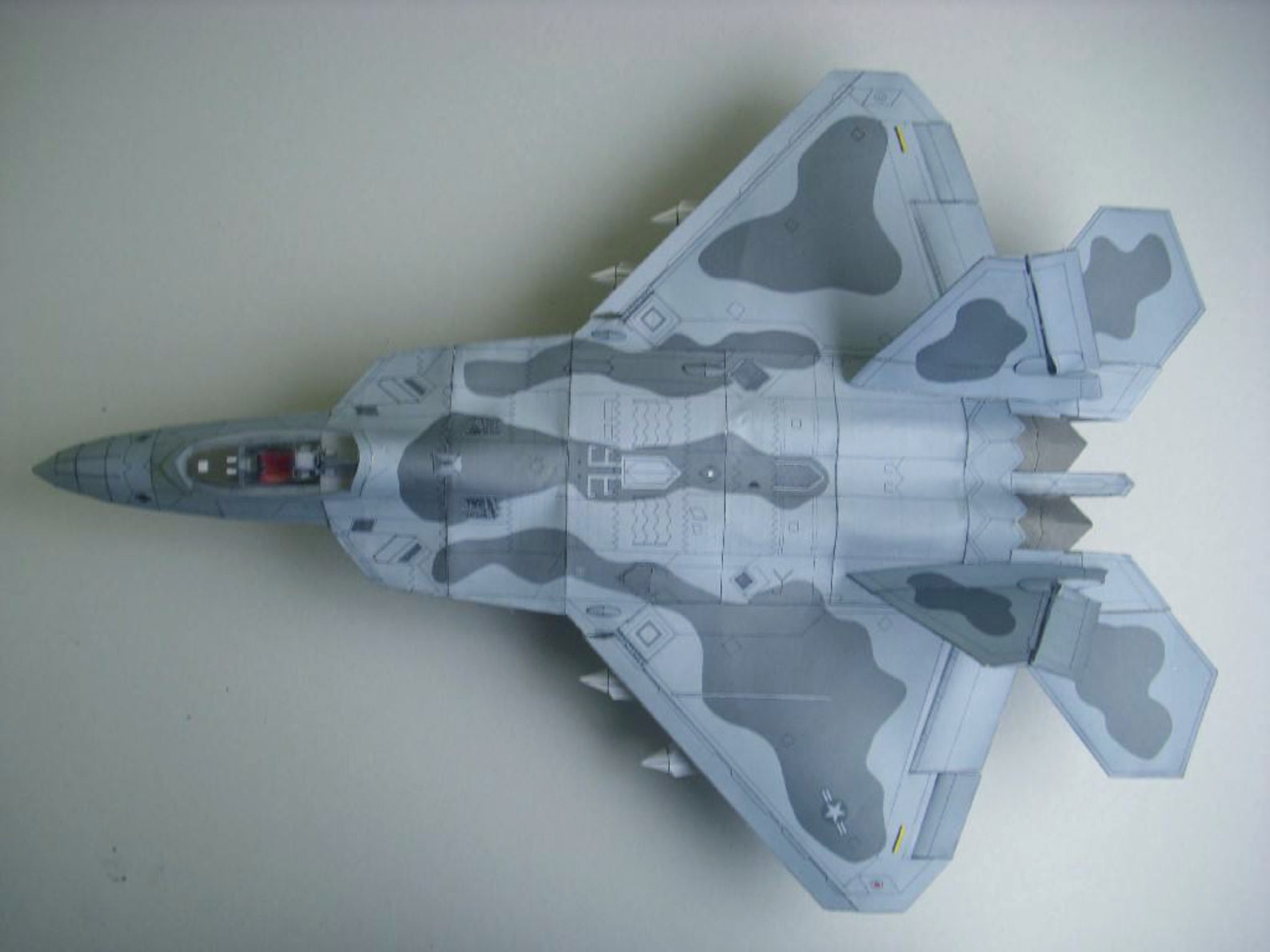 Papercraft Kit F-22 Raptor Airplane 3d Paper Model Crafting Kit PDF ...