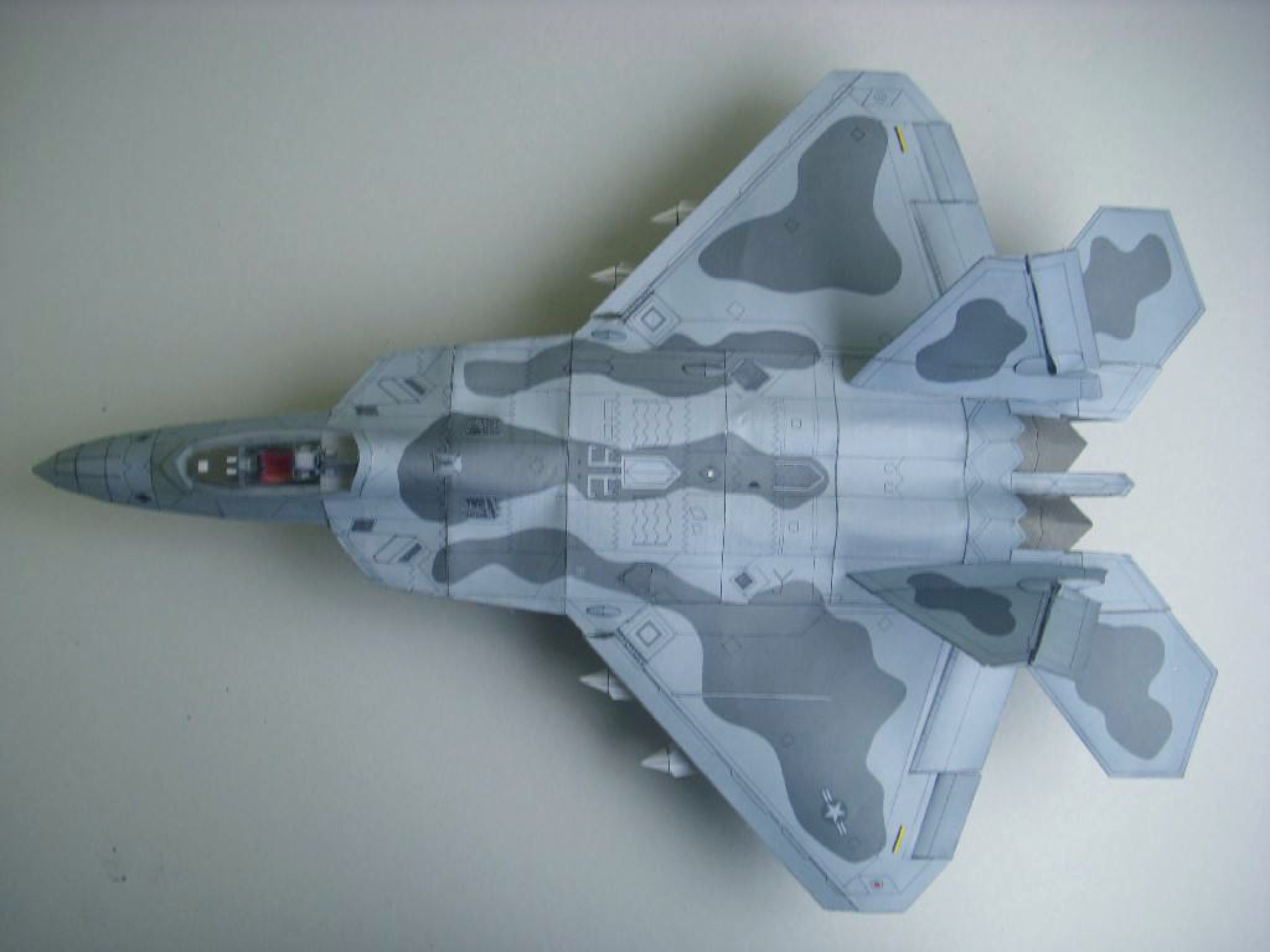Papercraft Kit F-22 Raptor Airplane 3d Paper Model Crafting Kit PDF ...