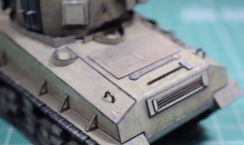 Papercraft Kit Sherman Tank 3d Paper Model Crafting Kit PDF Plans to ...