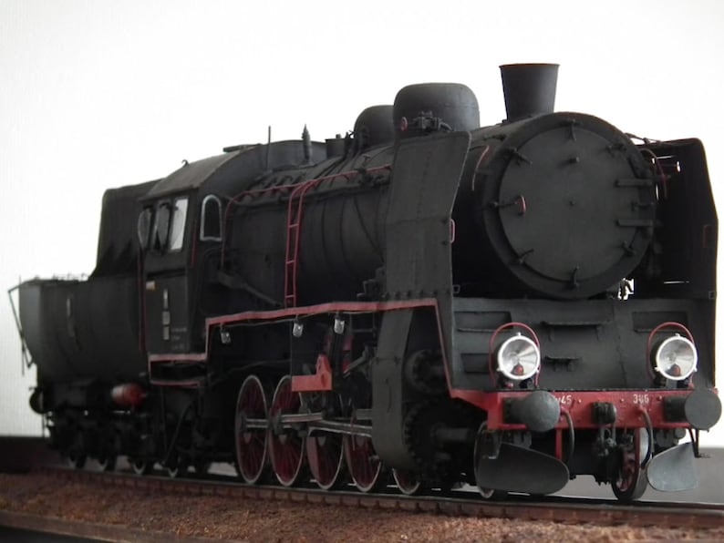 Papercraft Kit Ty45 Steam Locomotive 3d Paper Model Crafting Template ...