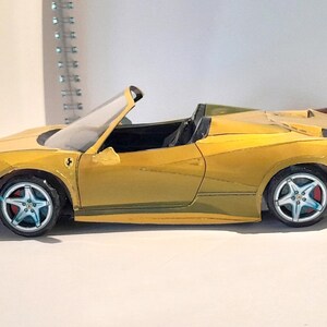 Papercraft Kit Ferrari 458 Italia Car 3d Paper Model Crafting Kit PDF ...