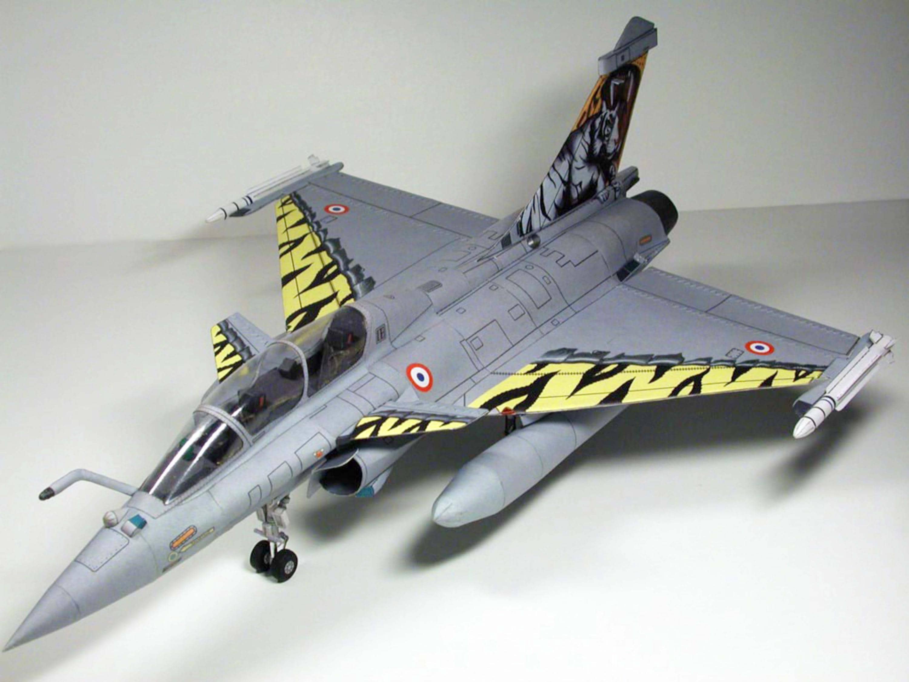 Papercraft Kit Rafale Airplane 3d Paper Model Crafting PDF Plans DIY ...
