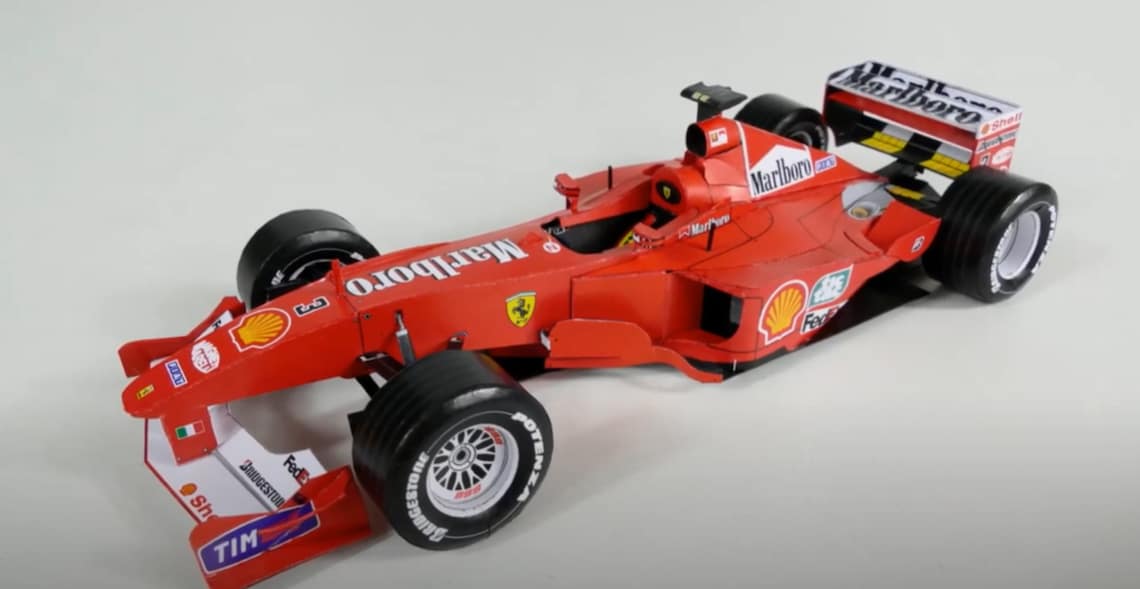 Papercraft Kit F1 Race Car 3d Paper Model Crafting Kit PDF Plans to ...