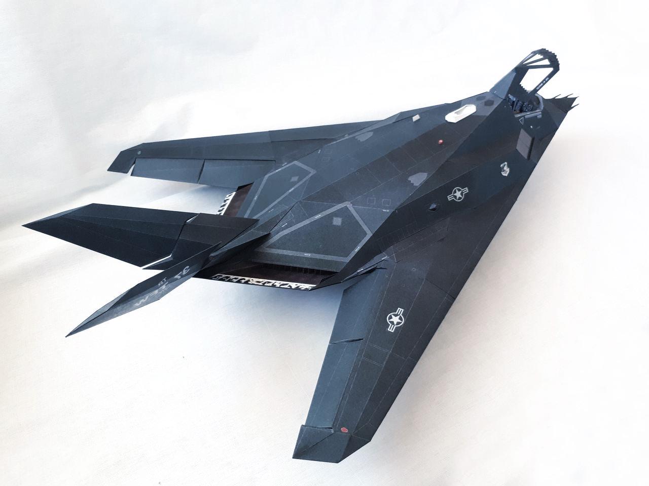 Papercraft Kit F-117 Nighthawk Plane 3d Paper Model Crafting PDF Plans ...