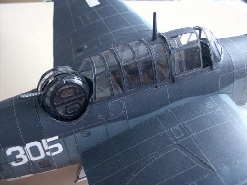 Papercraft Kit TBF Avenger Airplane 3d Paper Model Crafting Kit PDF ...