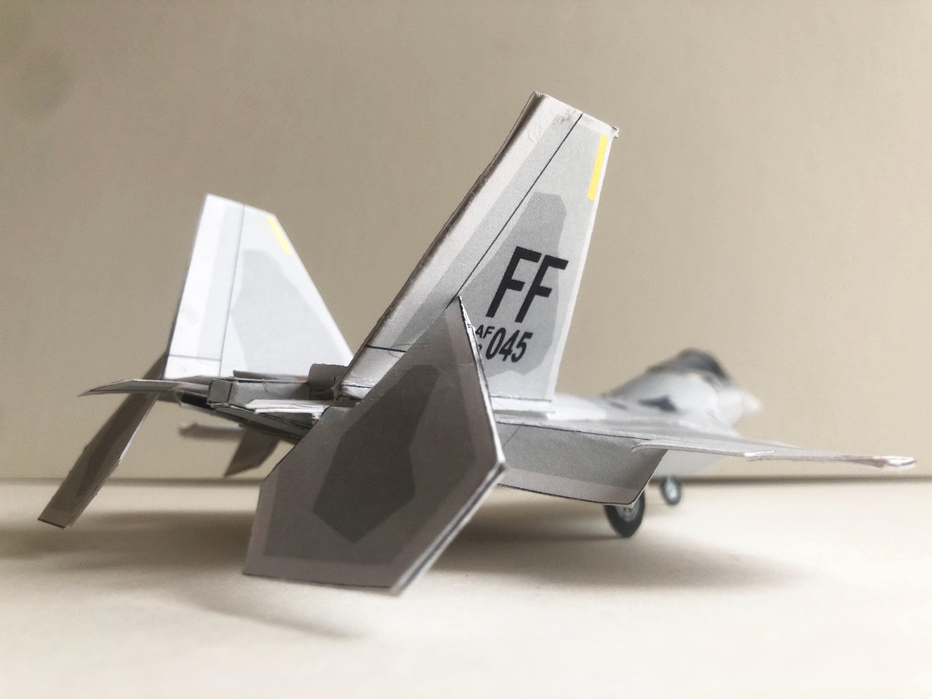 Papercraft Kit Simple F-22 Raptor Airplane 3d Paper Model Crafting Kit ...