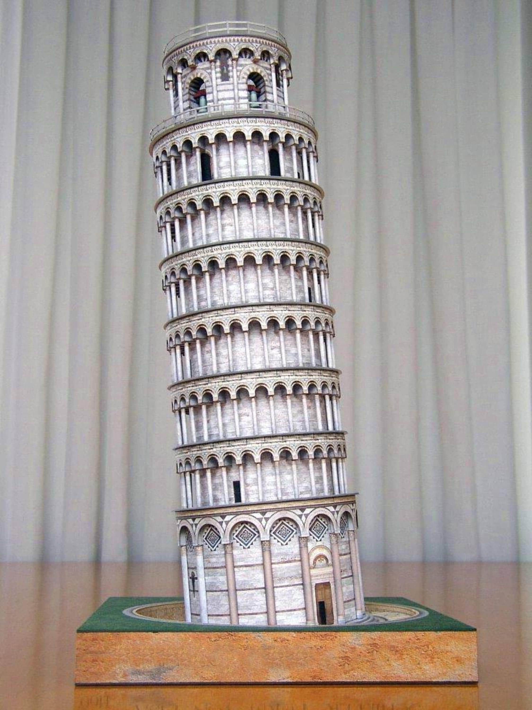 Papercraft Kit Leaning Tower of Pisa Italy Bell Tower 3d Paper Model ...