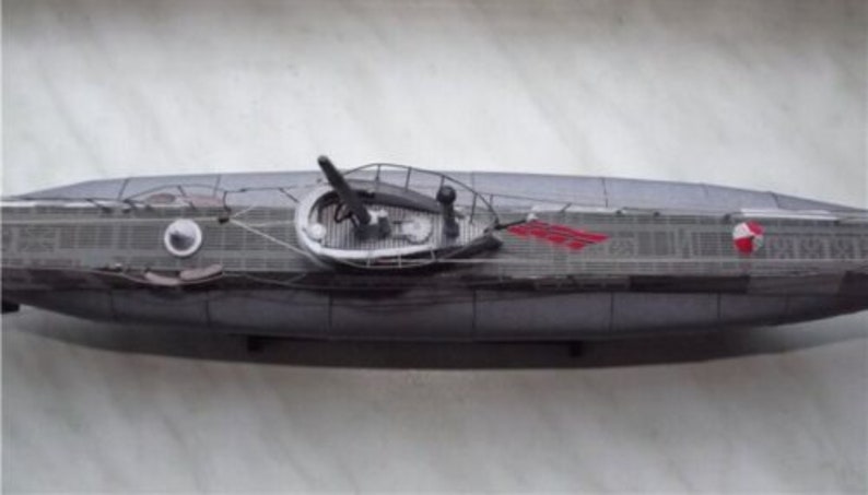 Papercraft Kit VII-D U-boat Submarine 3d Paper Model Crafting Kit PDF ...
