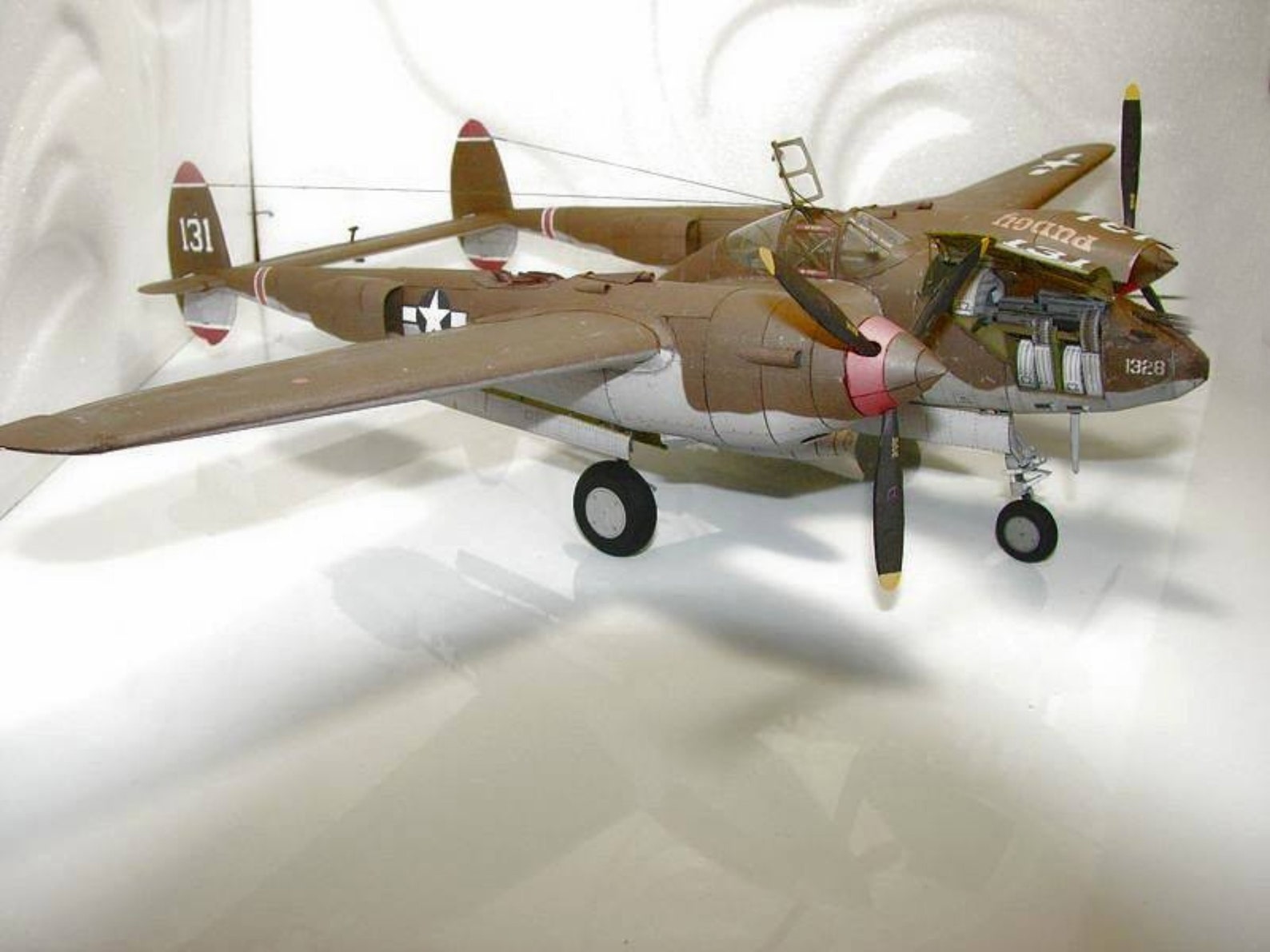 Papercraft P-38 Lightning Airplane 3d Paper Model Crafting Kit PDF ...